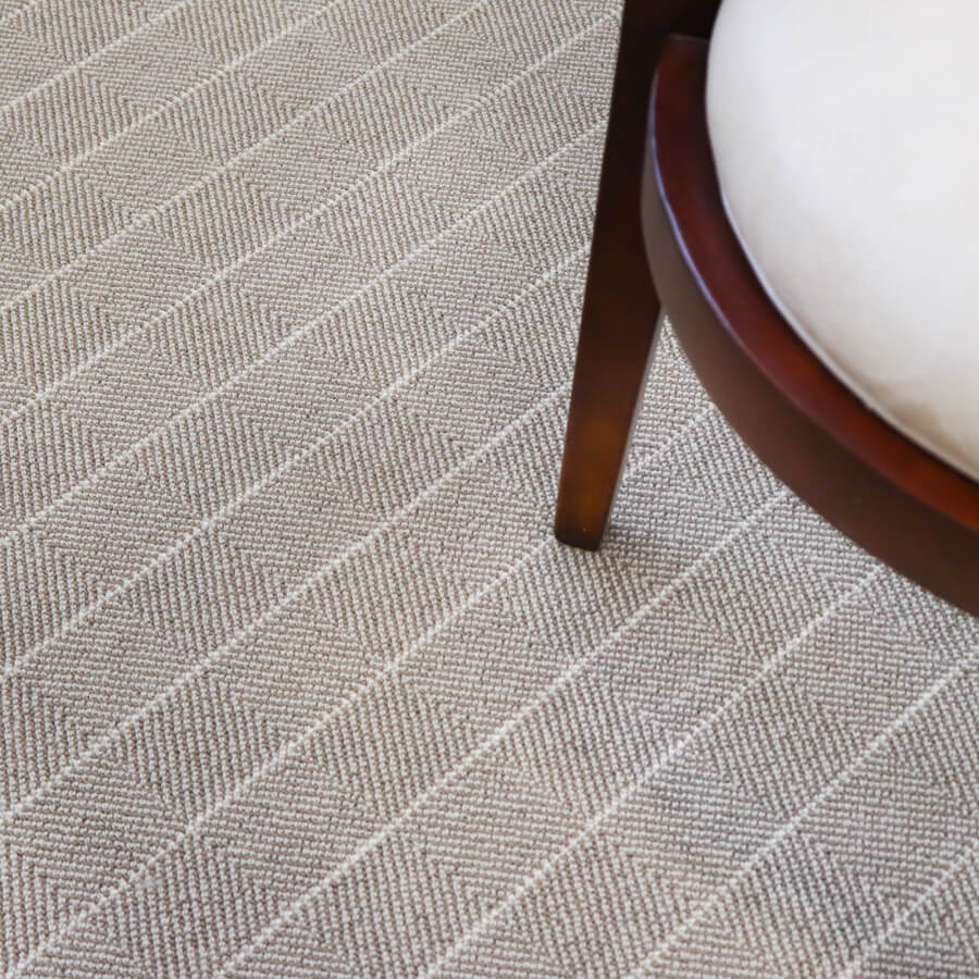 Newington Ink | Custom Wool Pinstripe Bedroom Carpet | Silver Creek